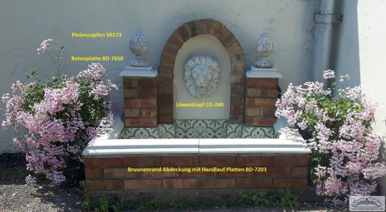 Beton Balustraden Handlauf der Mauerabdeckung 17x100cm