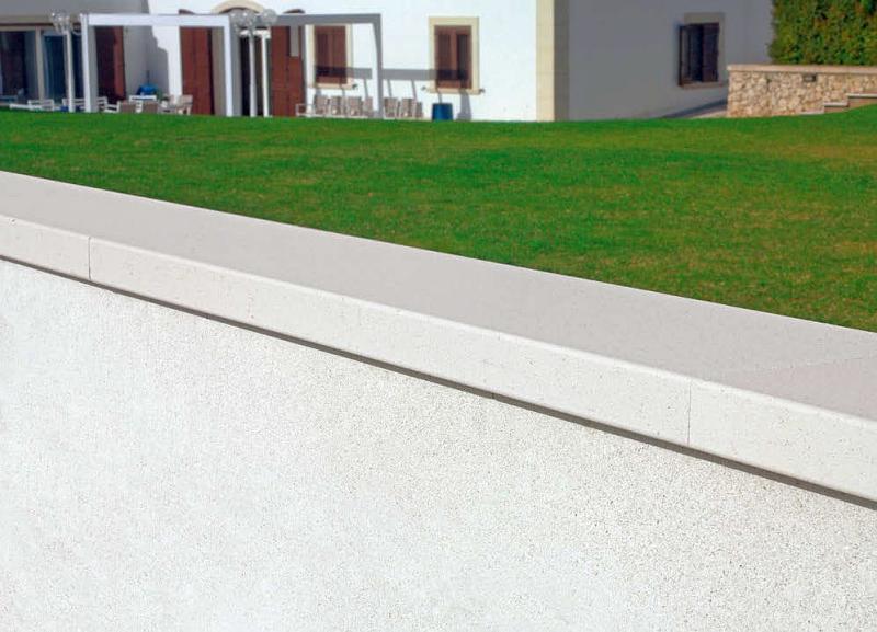Beton Mauerabdeckung 100cm 6 Breiten 3 Farben Mauerkappen